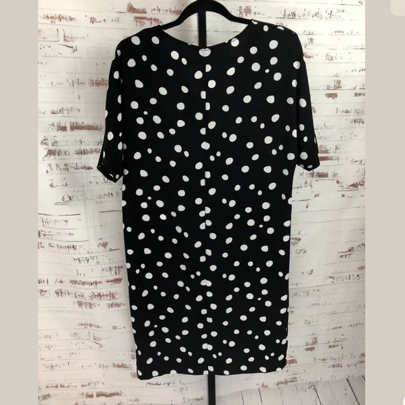 ICHI | Dresses | Ichi Spotty Shift Dress Black White Polka Dot | Poshmark